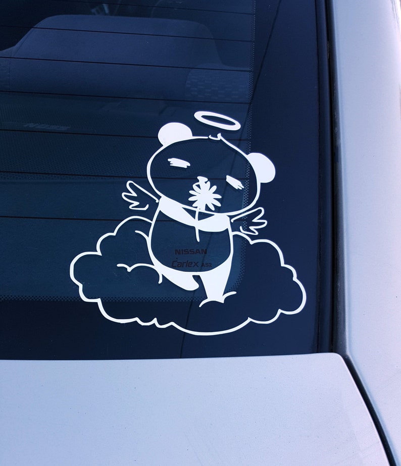 Angel Panda Window Decal Car Decal Vinyl Panda Sticker | Etsy