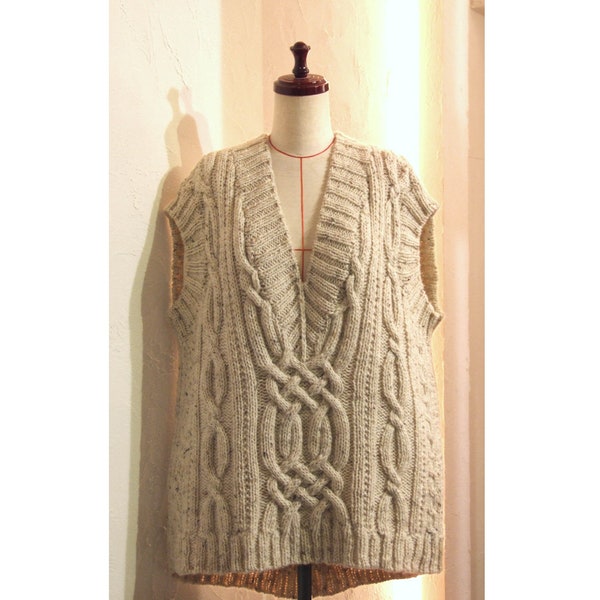 Aran Vest - Etsy