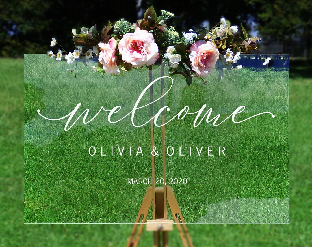 Wedding Welcome Decal Sticker-personalized Couples Names and Dates ...