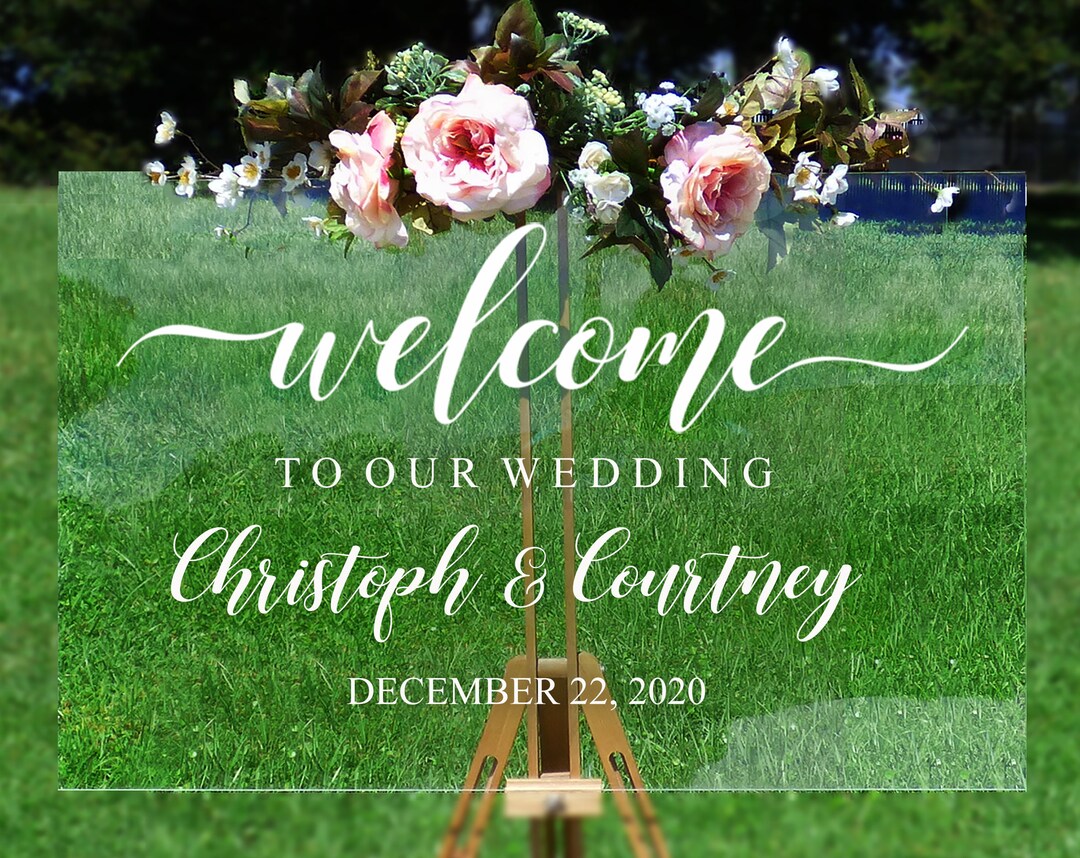 Wedding Welcome Decal Sticker-personalized Couples Names and Dates ...
