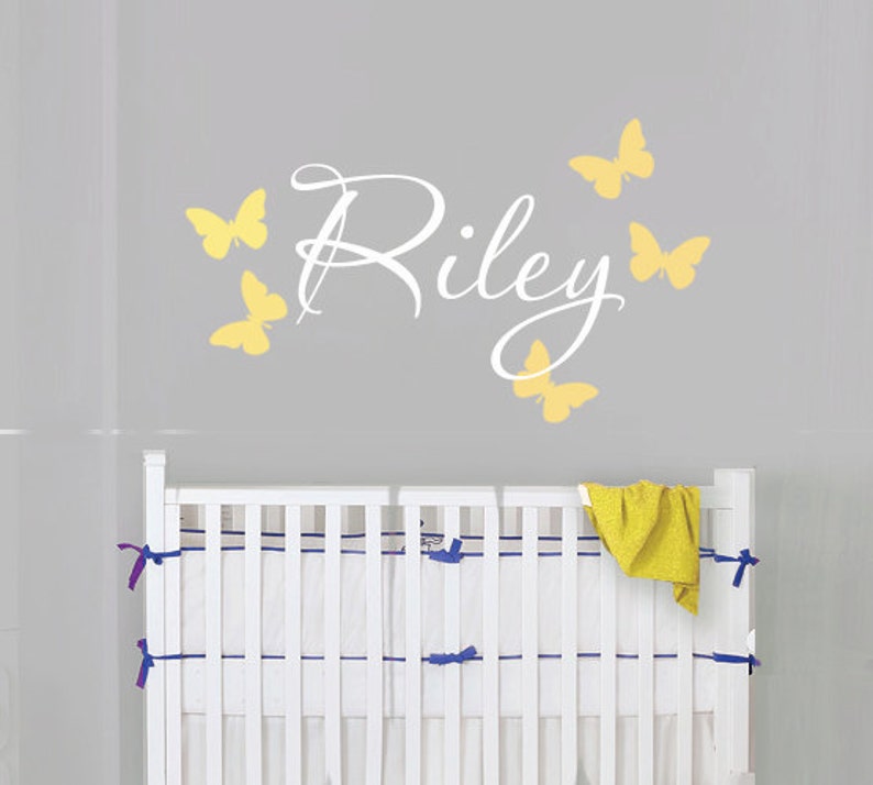Butterfly Name Decal Butterflies Decals Nursery Wall Decals - Etsy