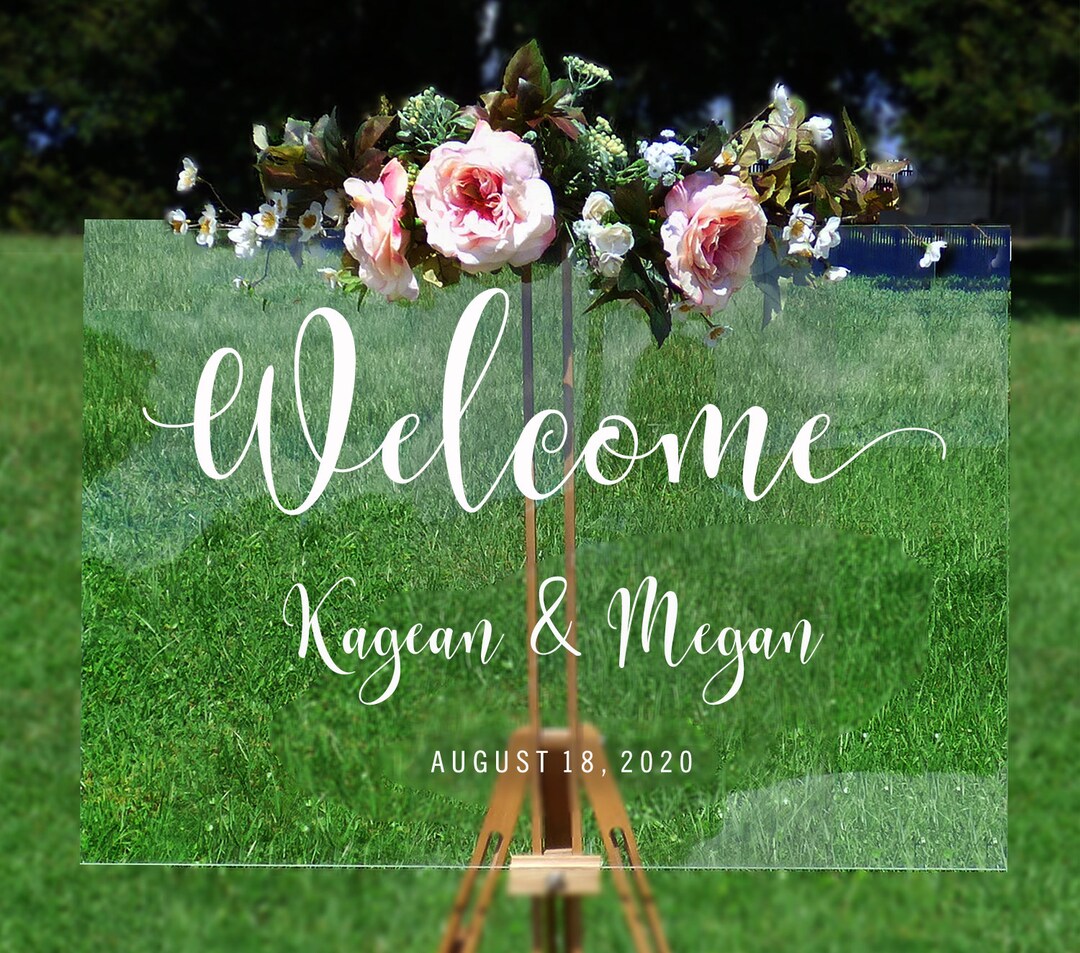 Wedding Welcome Decal Sticker-personalized Couples Names and Dates ...