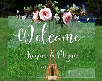 Wedding Welcome Decal Sticker-personalized Couples Names and Dates ...