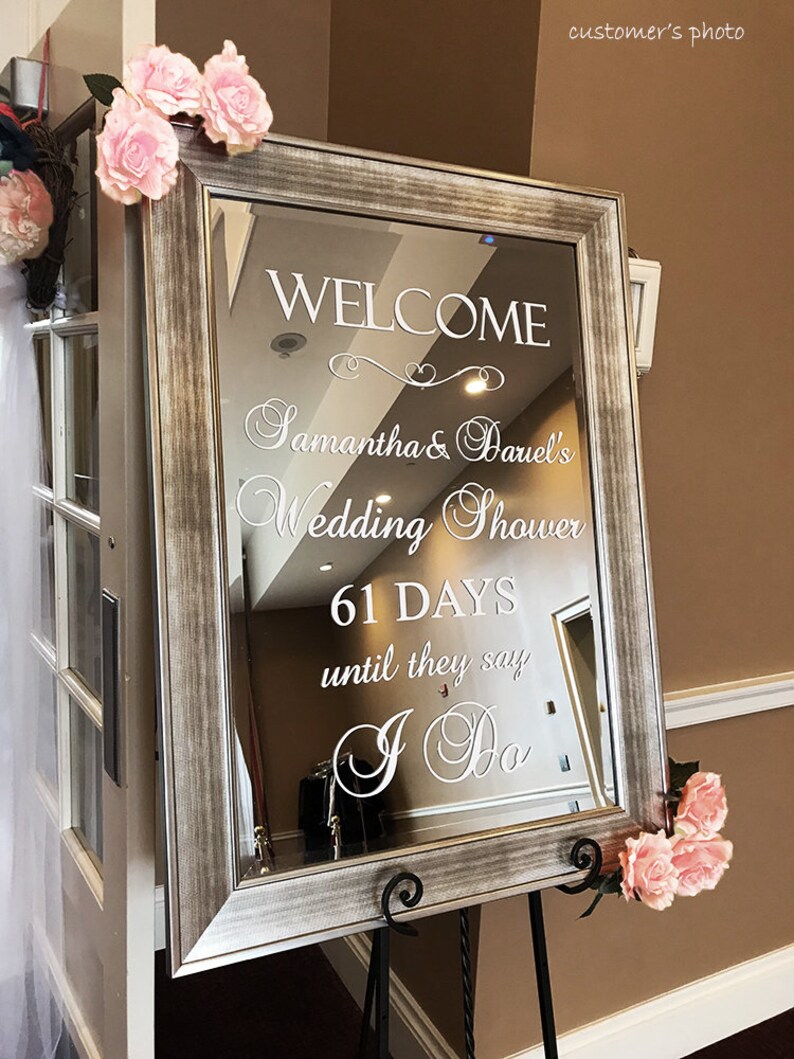 Wedding Welcome Decal Sticker-personalized Couples Names and - Etsy