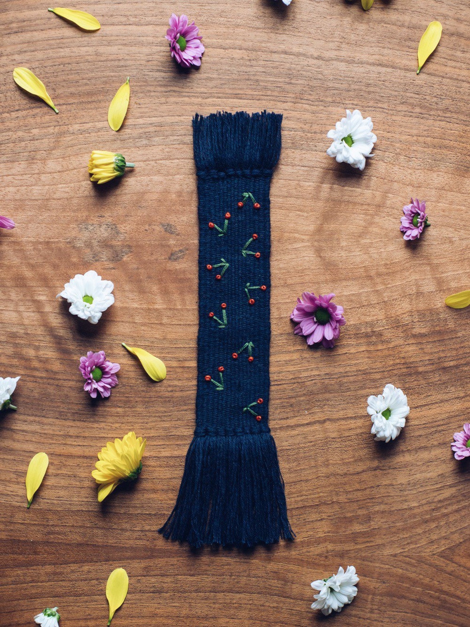 Woven Bookmark With C H E R R Y Pattern - Etsy