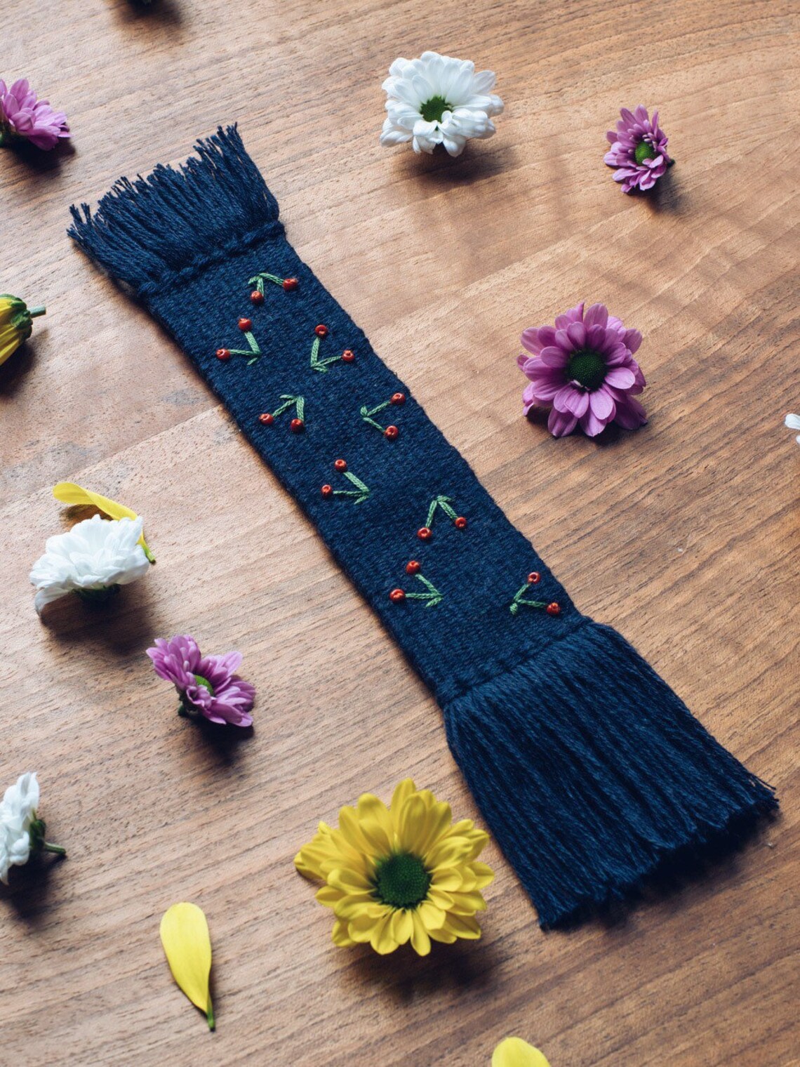 Woven Bookmark With C H E R R Y Pattern - Etsy