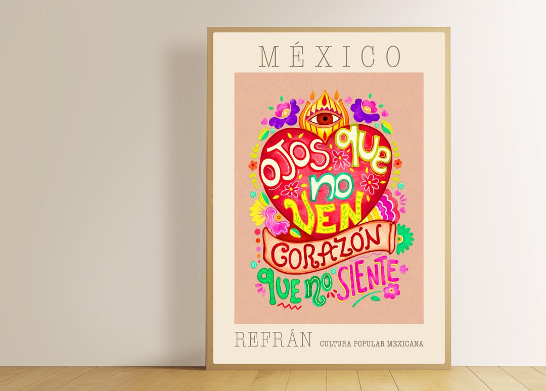 Mexican Printable Poster With Traditional Proverb - Refran Mexico ...