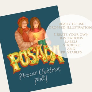 Mexican Posada Digital Clipart Mexican Christmas Illustrations ...