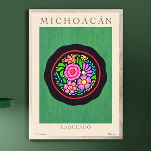 Printable Mexico Art - Michoacan Poster - Mexican Plate Art Print ...