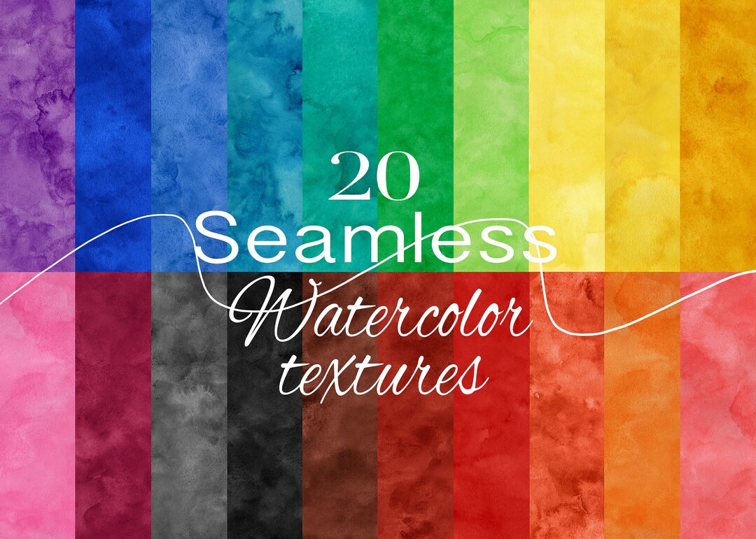 Watercolor Textures Digital Watercolor Paper Multicolor Printable ...