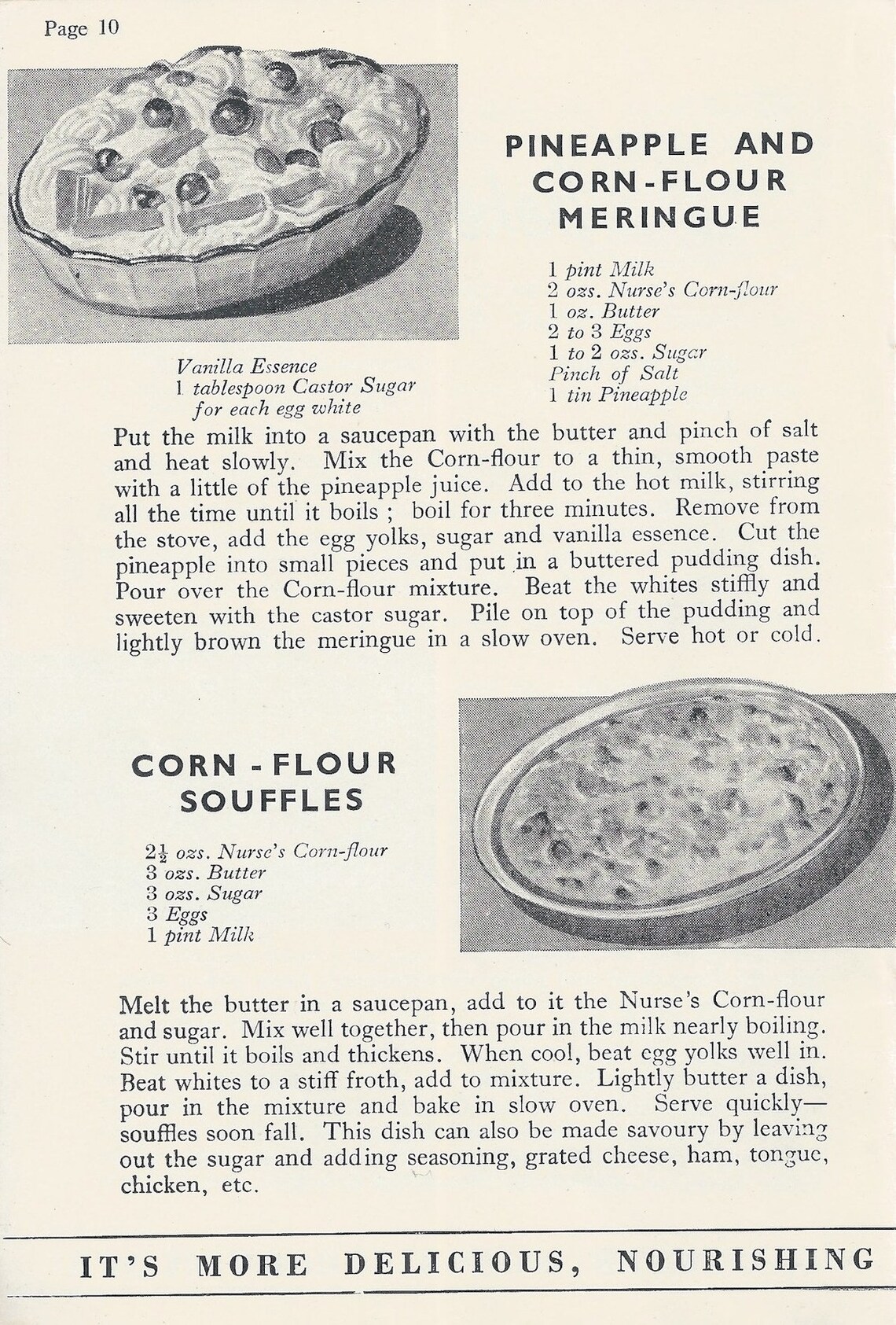 Digital 1950 Mealtime Magic Nurse's Cornflour Cookbook - Etsy