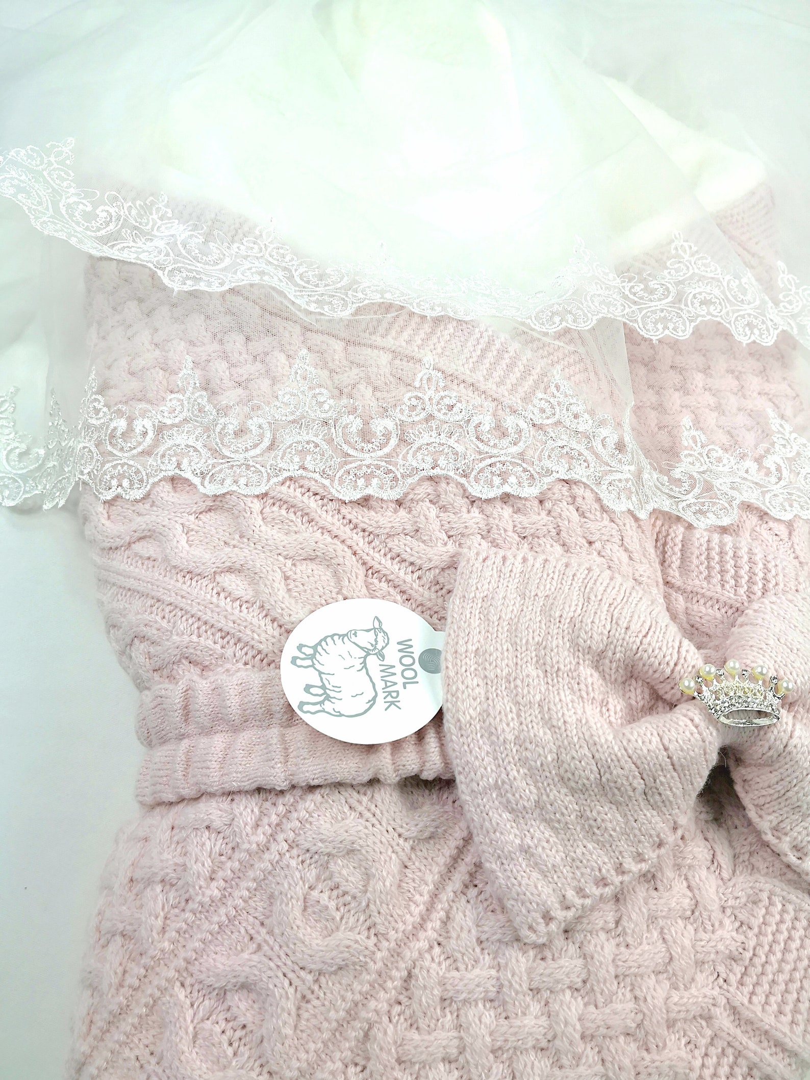 The Soft Lamb Wool Knit Baby Swaddle Blanket - Etsy