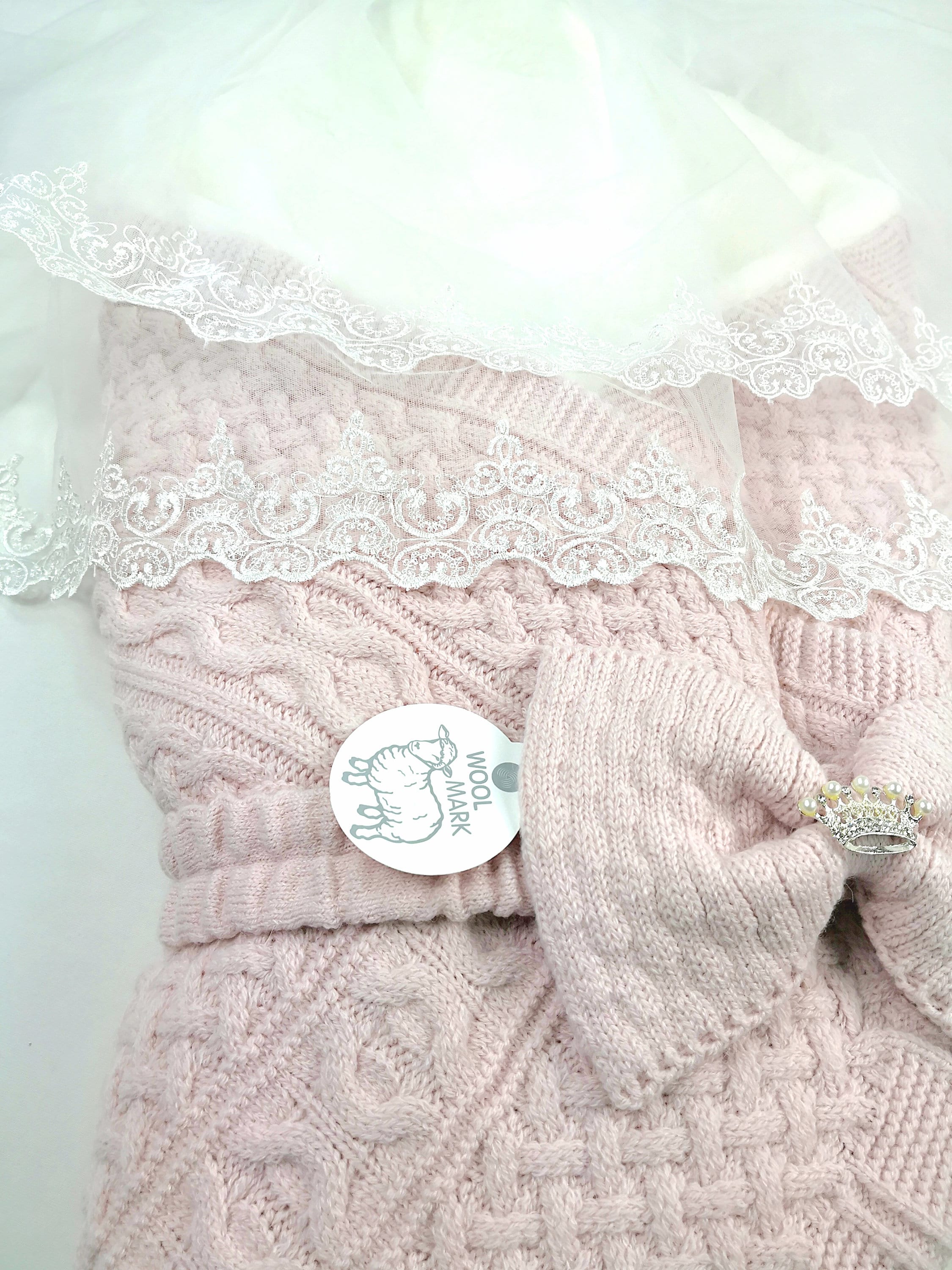 The Soft Lamb Wool Knit Baby Swaddle Blanket - Etsy