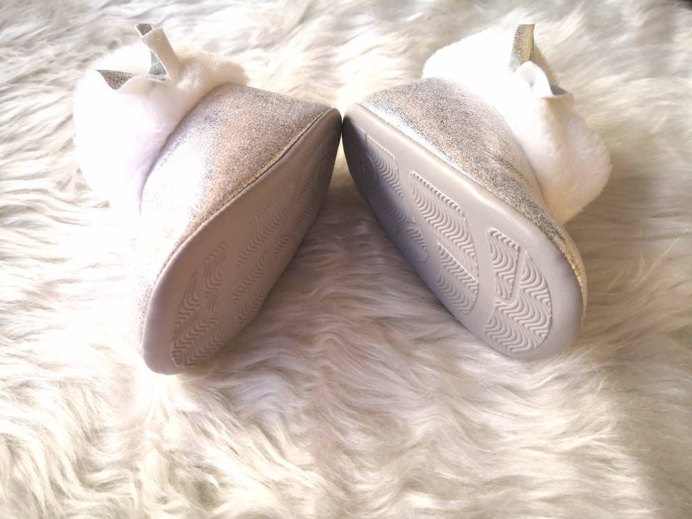 Christmas Baby Booties Santa Baby Girl Shoes Newborn Photo - Etsy