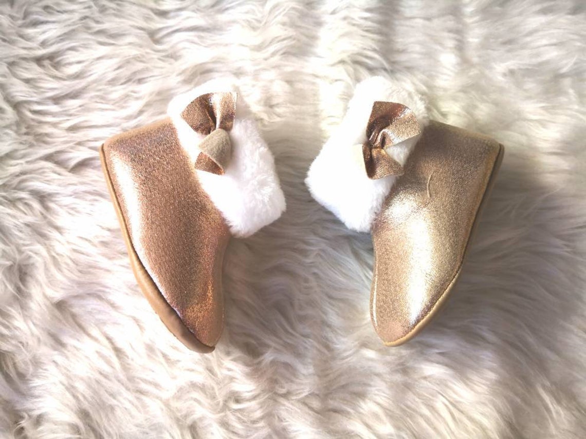 Christmas Baby Booties Santa Baby Girl Shoes Newborn Photo | Etsy