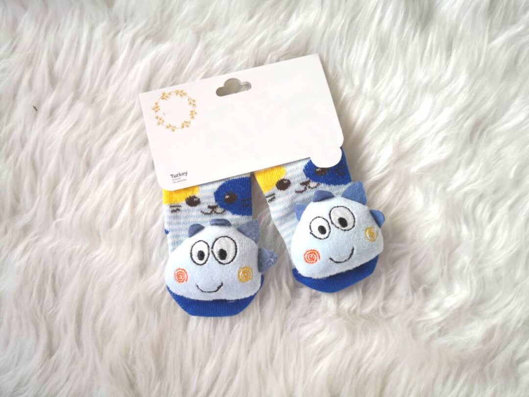 Newborn Socks With Blue Fish, Baby Boy Outfit 0 3 Months, 3D Baby Socks ...