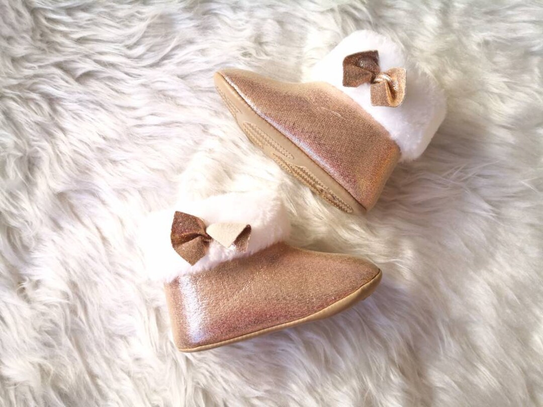 Christmas Baby Booties, Santa Baby Girl Shoes, Newborn Photo Props, New ...