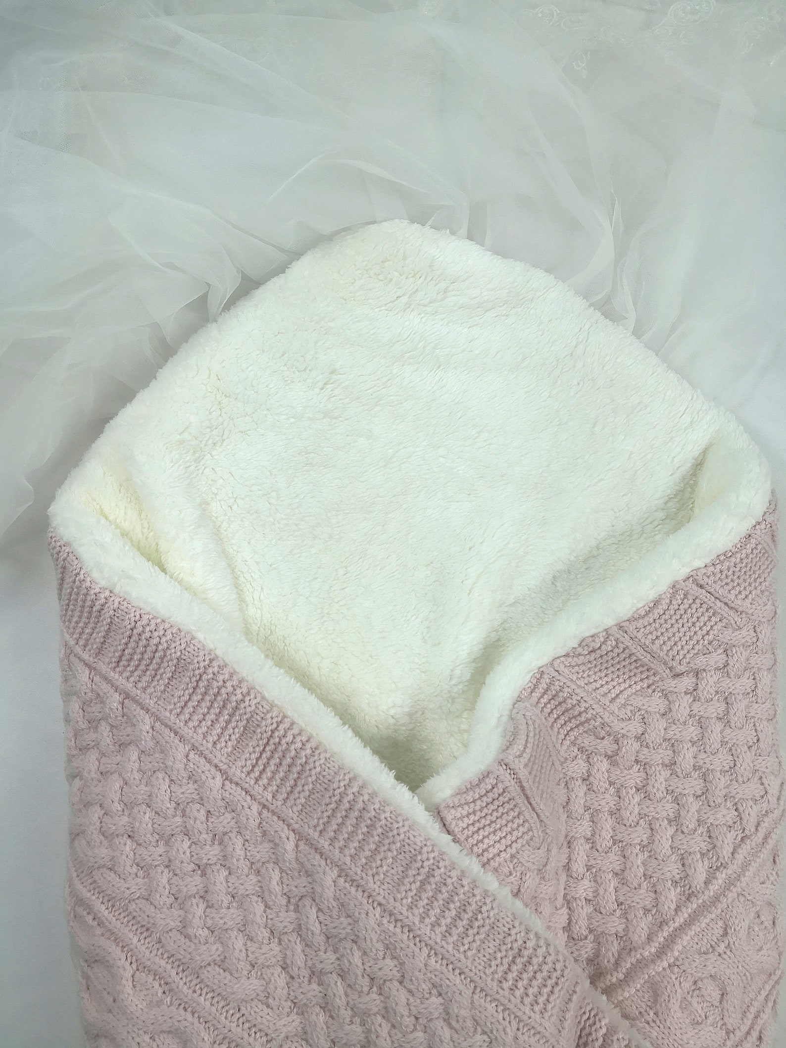 The Soft Lamb Wool Knit Baby Swaddle Blanket - Etsy