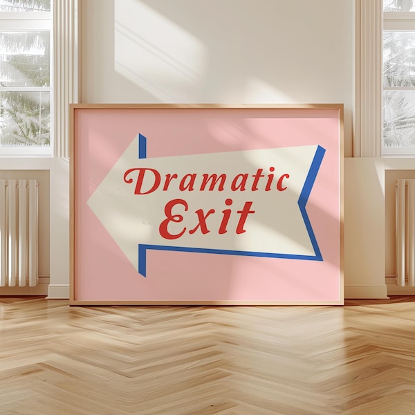 Red Exit Signs - Etsy UK