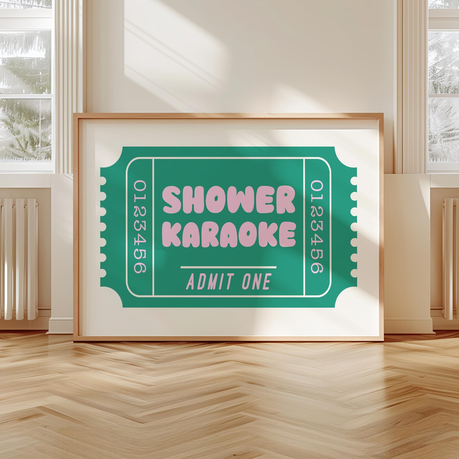 Funny Bathroom Print | Instant Download | Retro Ticket Poster | Shower ...
