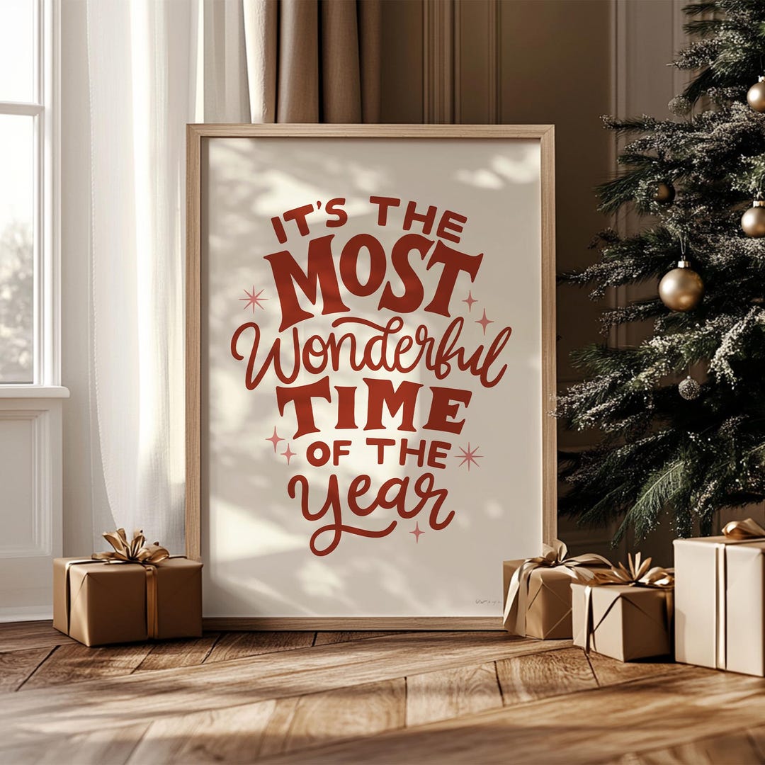 Printable Christmas Wall Art - the Most Wonderful Time of the Year ...