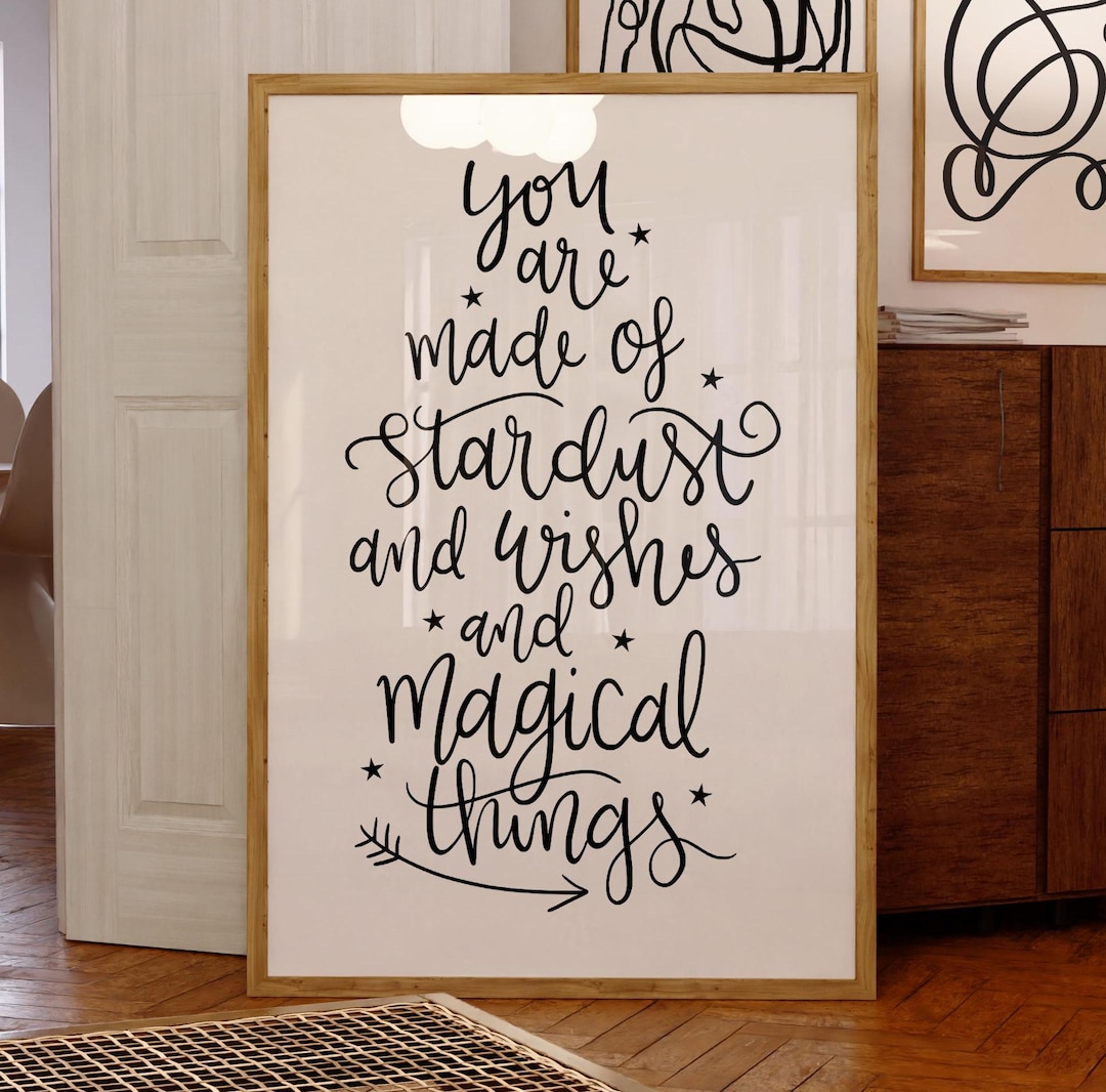 Stardust and Wishes Print, Instant Download Art, Inspirational Poster ...