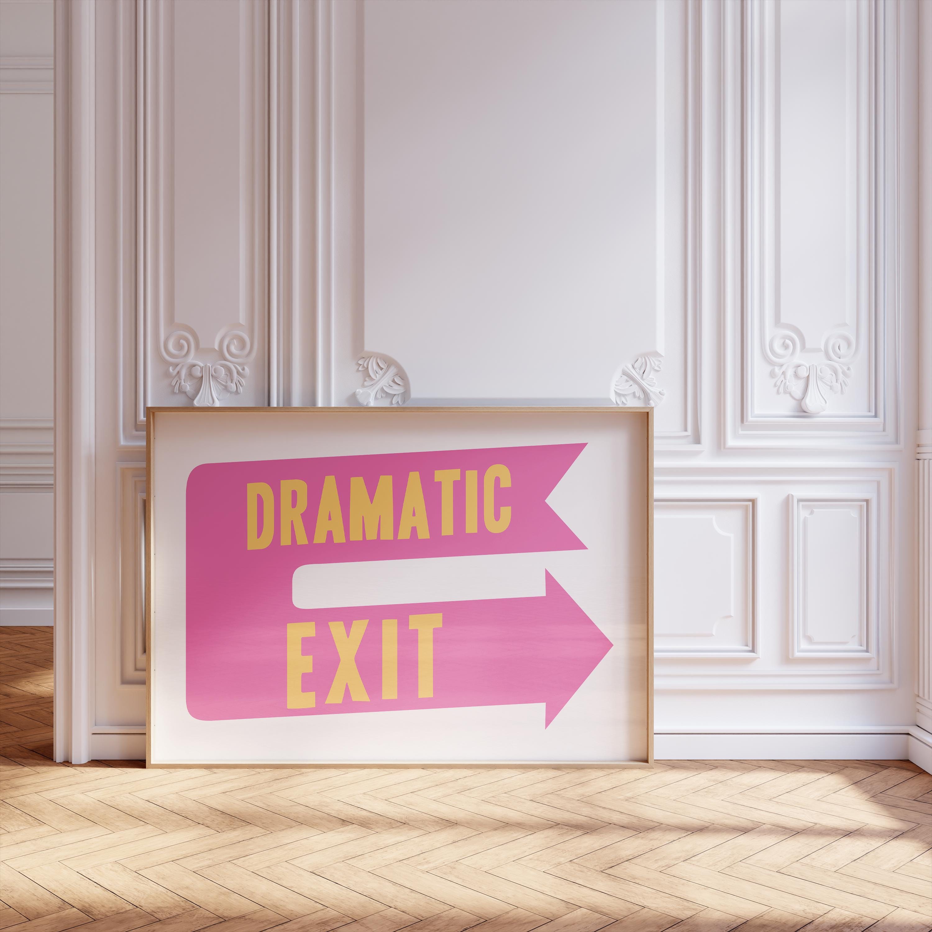 Dramatic Exit Print | Digital Download | Bright Colourful Home Wall Art ...