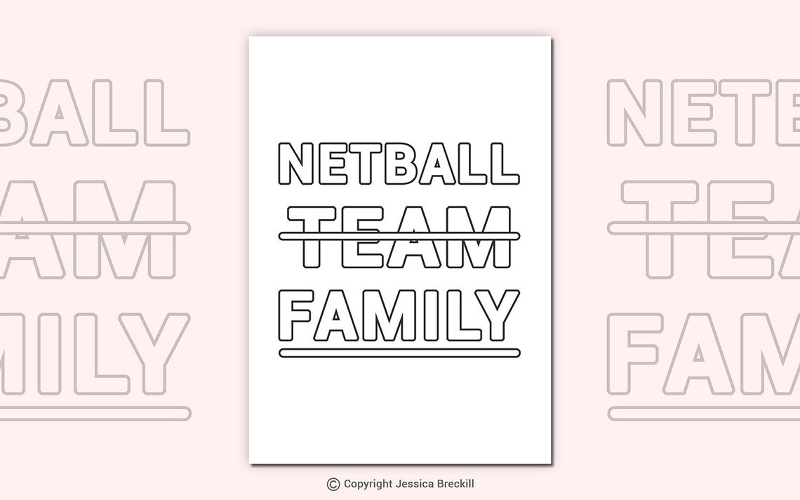 BUNDLE of NETBALL colouring pages coloring page digital | Etsy