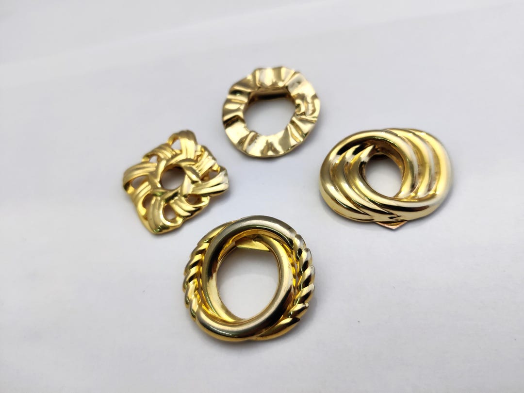 Vintage Gold Metal Scarf Clips or Scarf Clips - Etsy