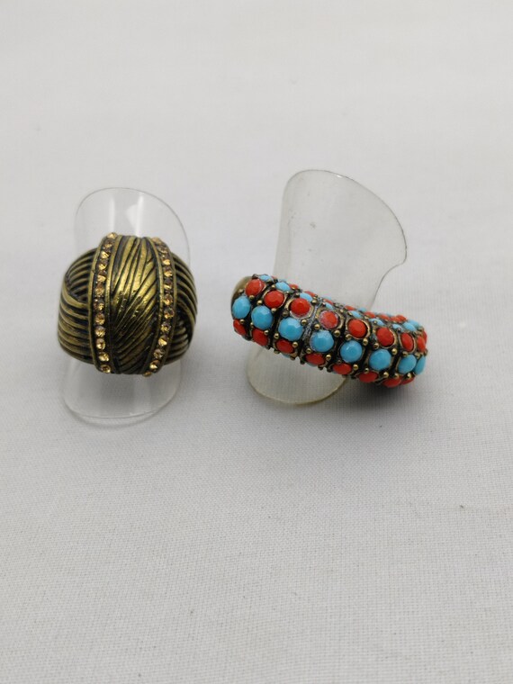 Grosse bague vintage très imposante de forme anneau e… - Gem