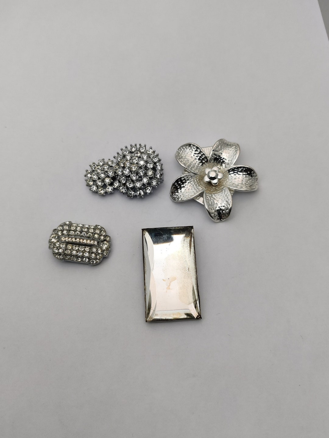 Vintage Silver Metal Scarf Clips or Scarf Clips - Etsy