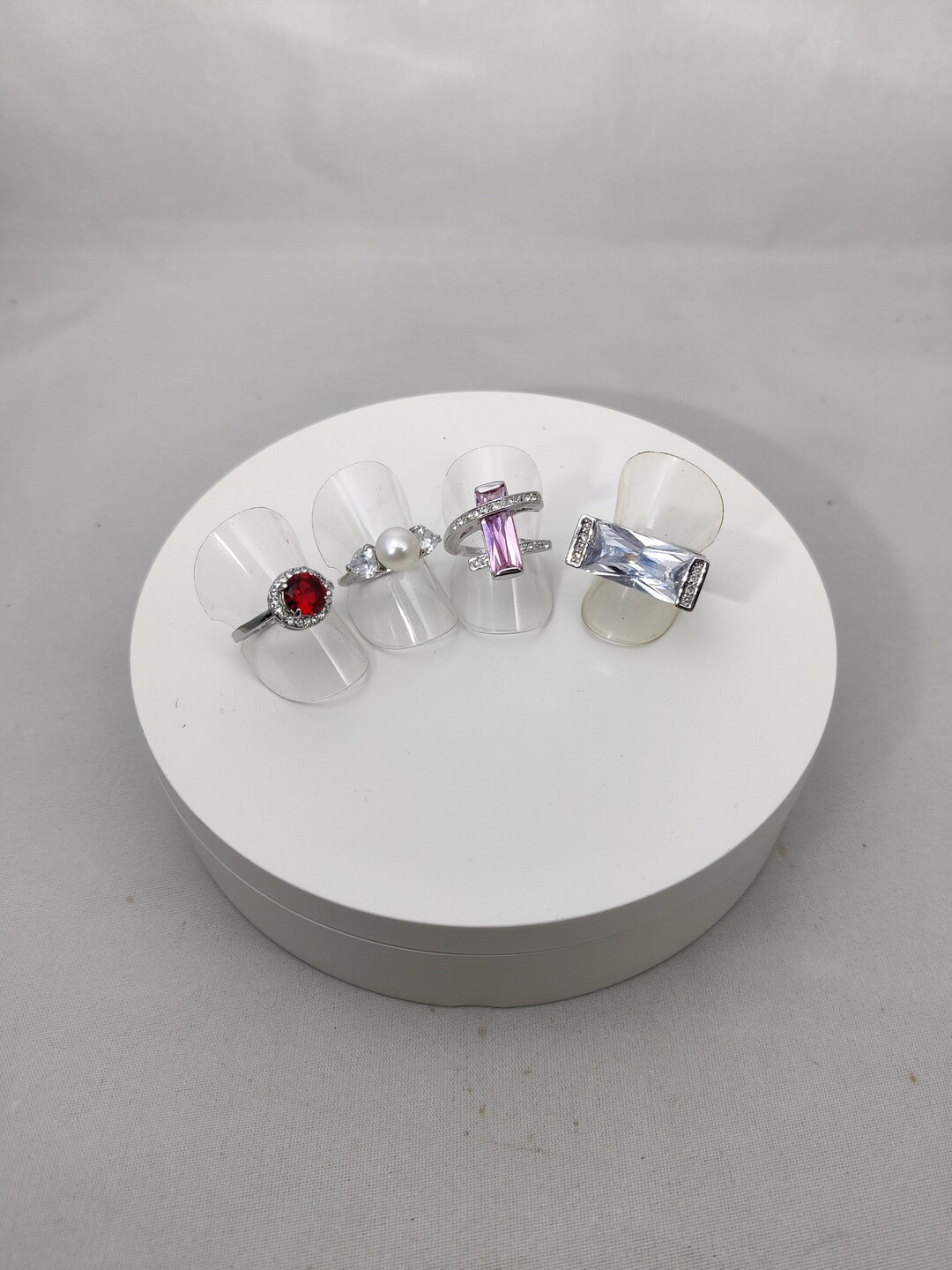 Vintage Zirconium Oxide Ring on Rhodium-plated Silver Metal - Etsy