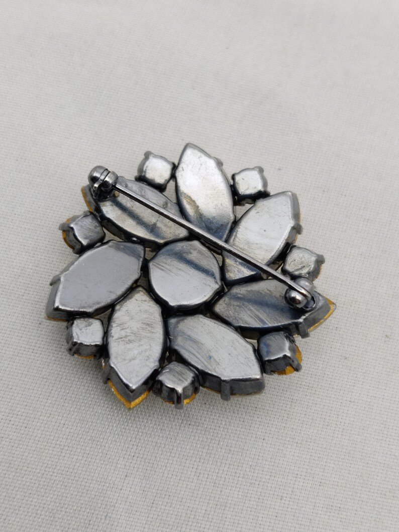 Vintage Fancy Brooches Adorned With Crystal Rhinestones - Etsy