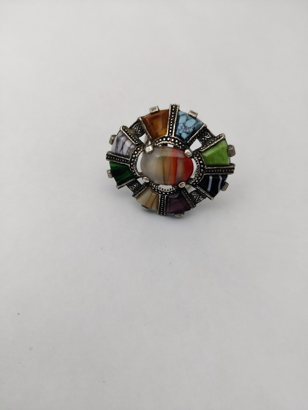 Signed MIRACLE Scarf Clips or Vintage Scarf Clip in Silver Metal and ...