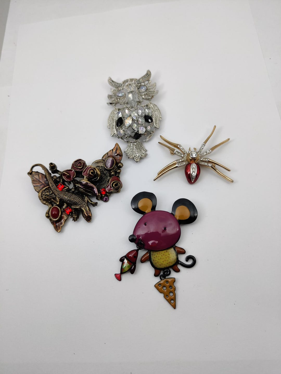 Large Vintage Zoomorphic Brooches - Etsy
