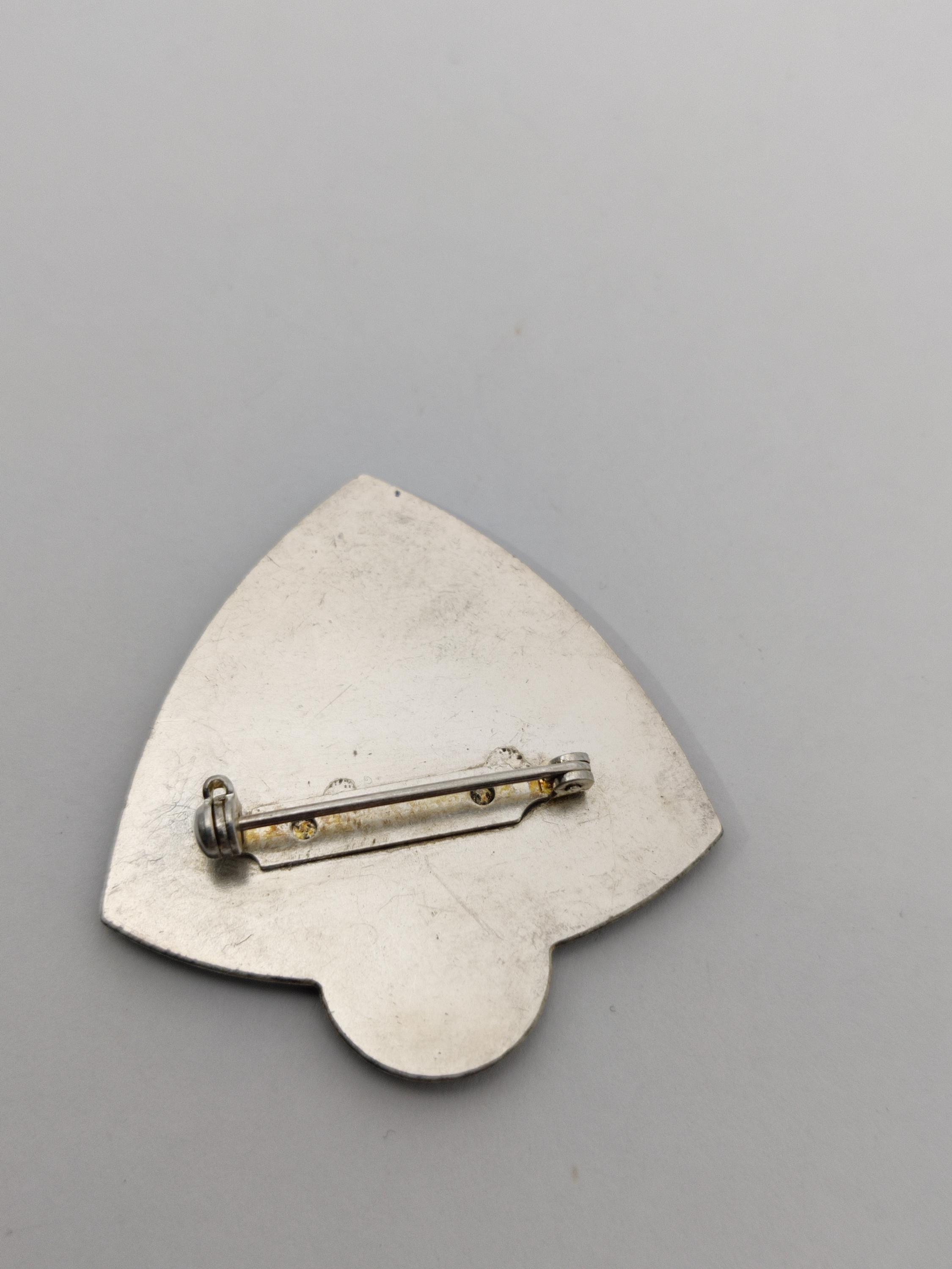 Vintage Art Deco Brooch PIERRE BEX Style Silver Metal - Etsy