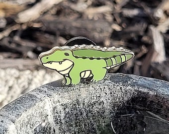 Alligator Enamel Pin Cute Kawaii Gator Pin, Green Crocodile Reptile ...