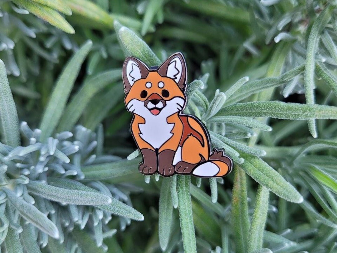 Red Fox Pin - Hard Enamel Pin - 1 Inch - Etsy