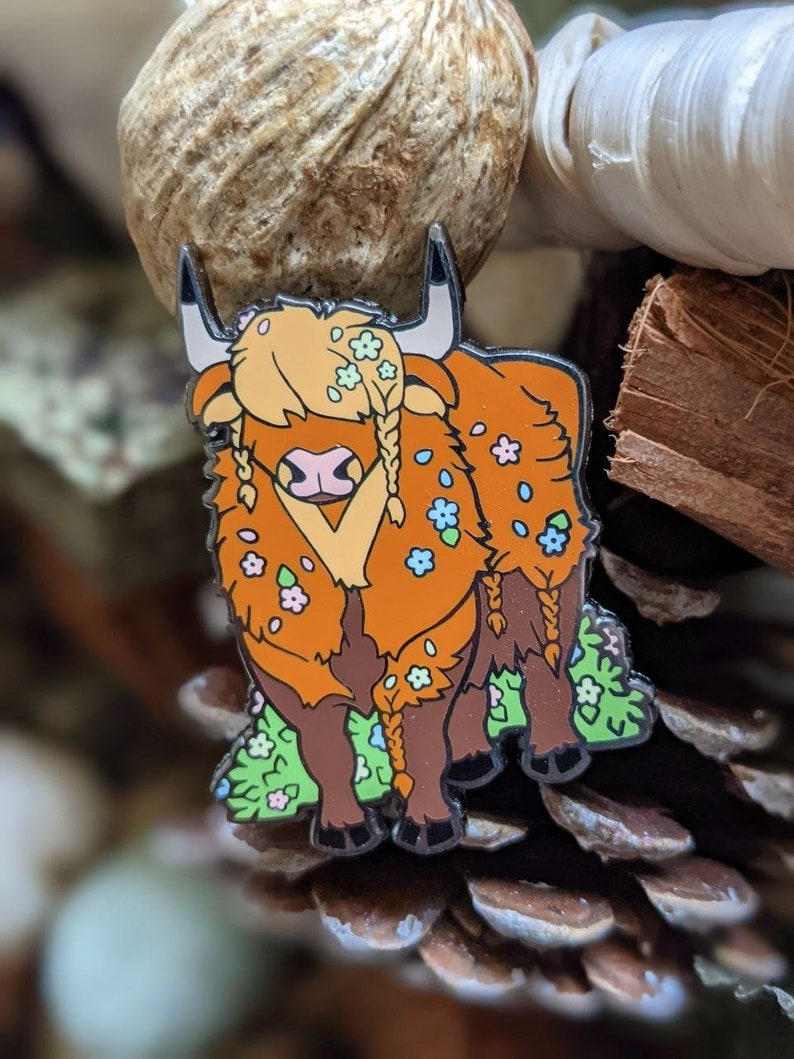 Tibetan Yak Hard Enamel Pin 1.75 Inch - Etsy