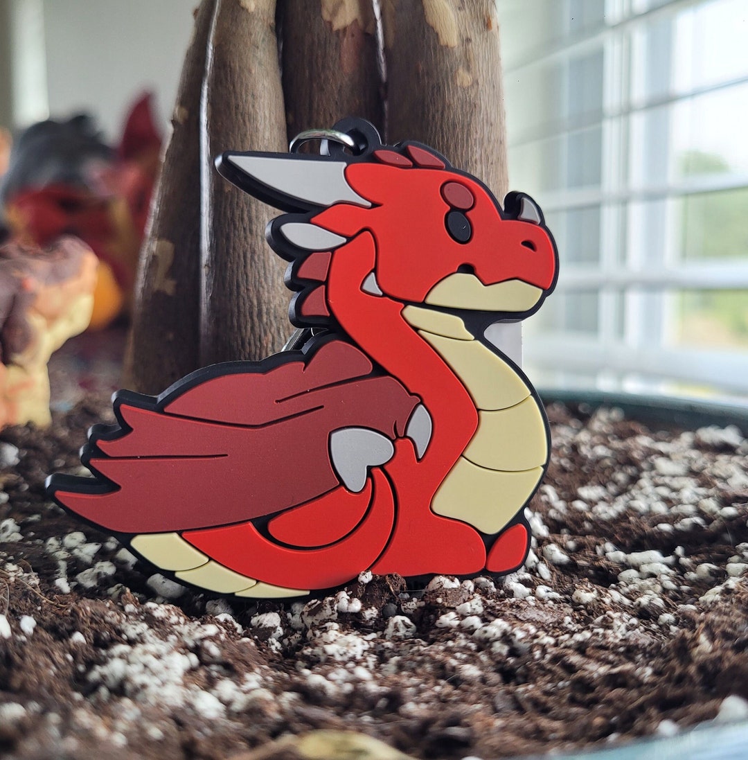 Loafing Dragon : 2.5 Inch PVC Keychain - Etsy