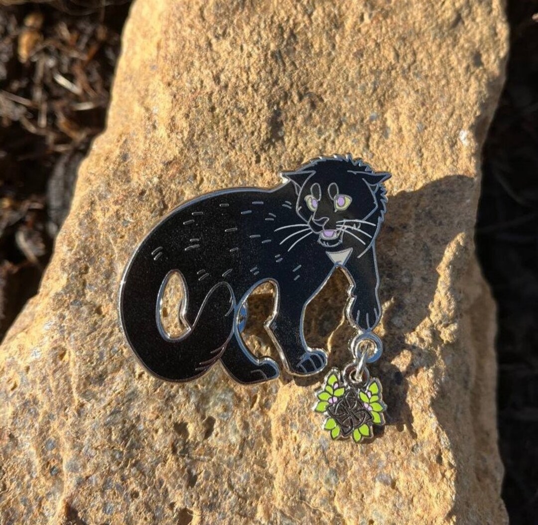 Cat Sith Wayfinder Charm - Hard Enamel Pin - 1.75 Inch - Etsy