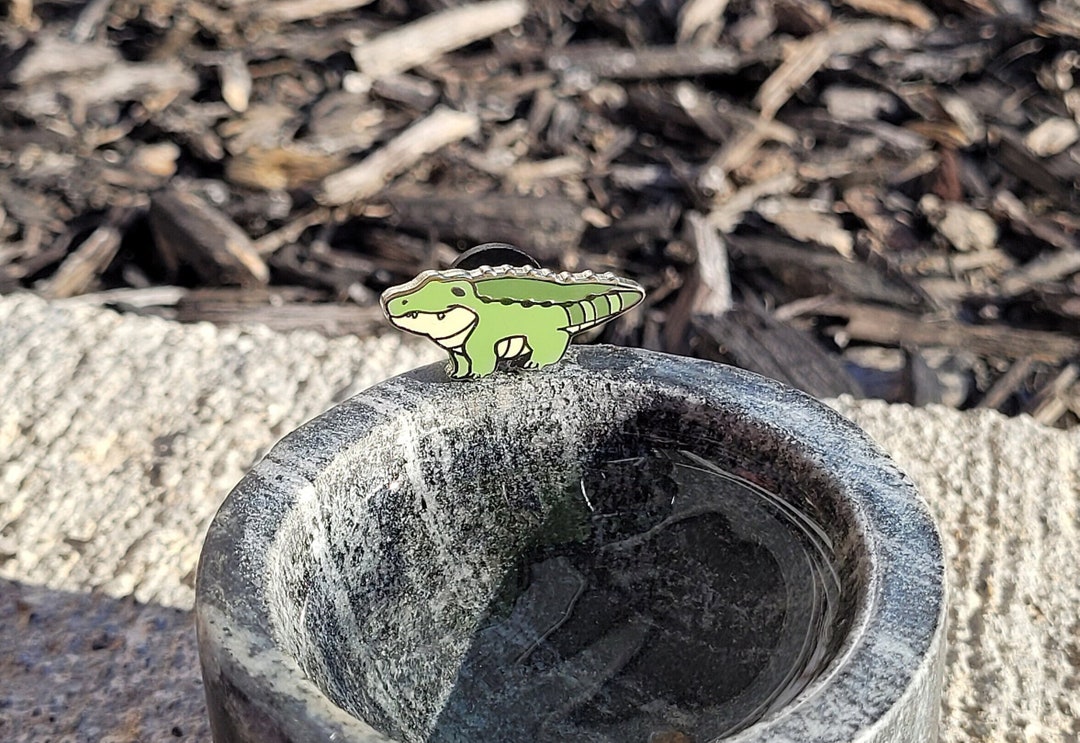 Crocodile Pin - Hard Enamel Pin - 1 Inch - Etsy