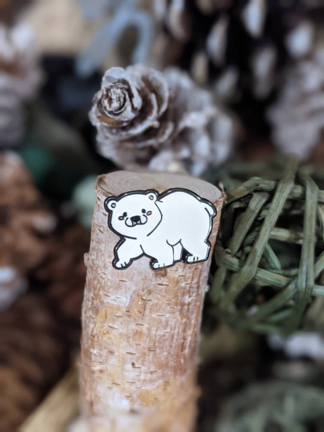 Polar Bear - Hard Enamel Pin - 1 Inch - Etsy