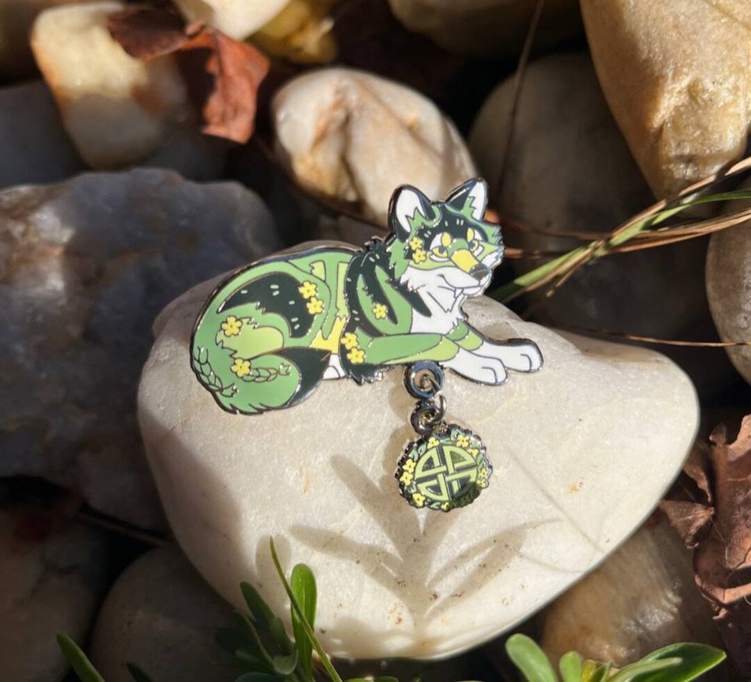 Cu Sith Protection Charm Hard Enamel Pin 2 Inch - Etsy