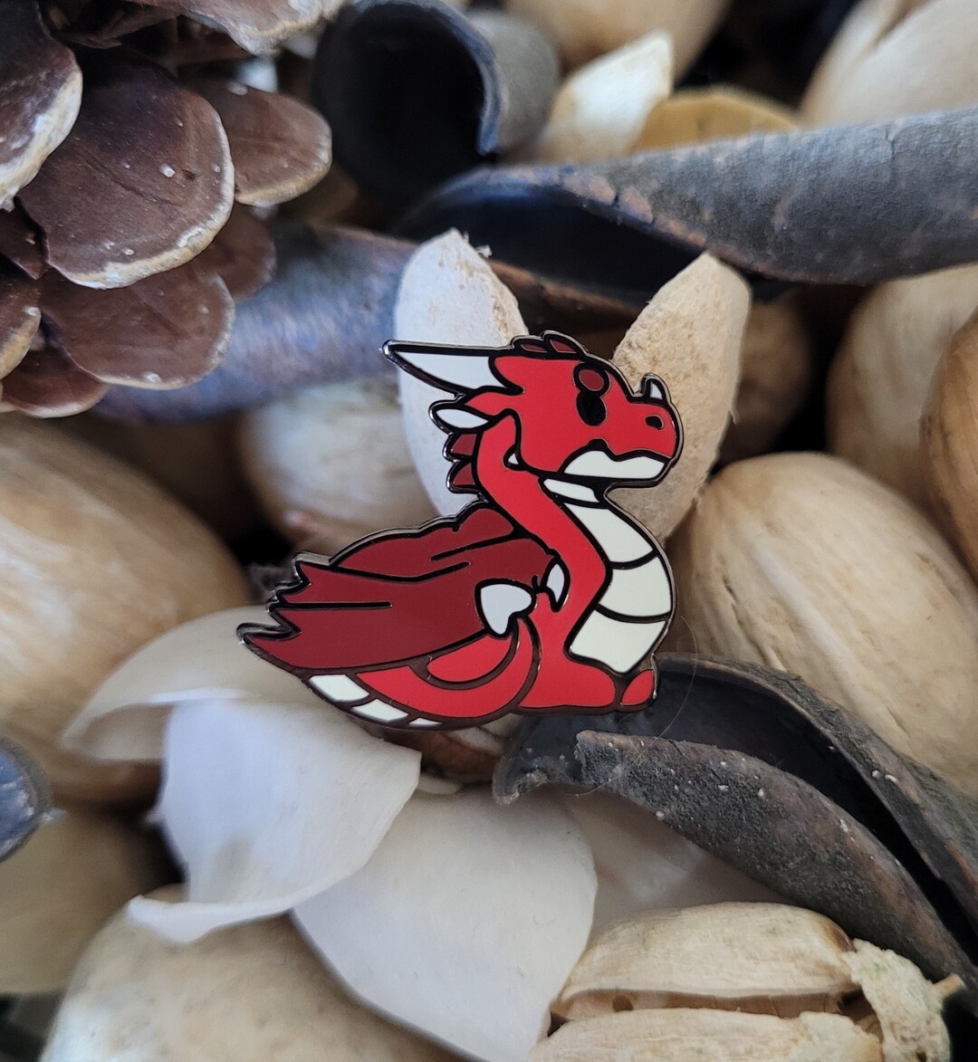 Loafing Dragon Pin - Hard Enamel Pin - 1 Inch - Etsy