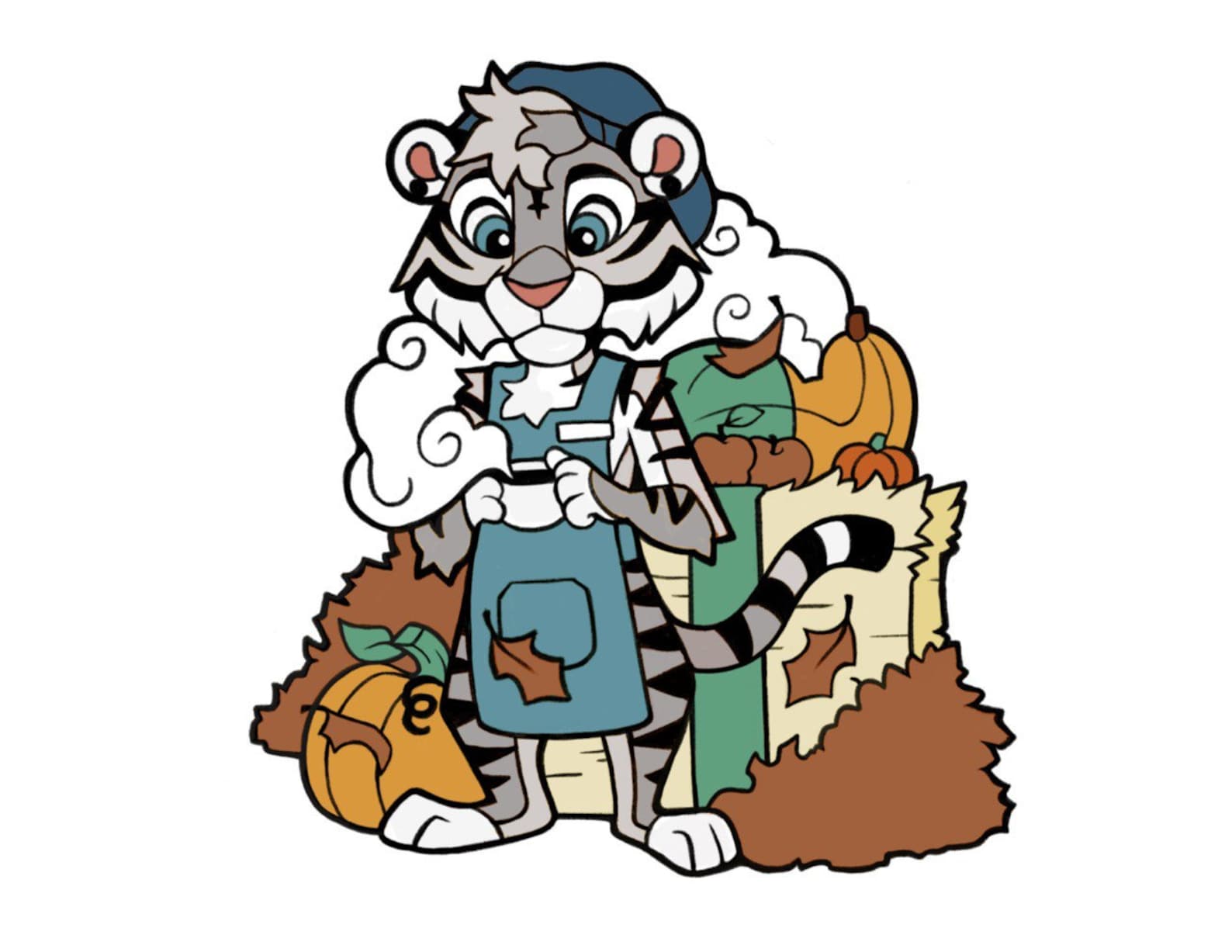 Barista Tiger - Hard Enamel Pin - 1.75 Inch - Etsy