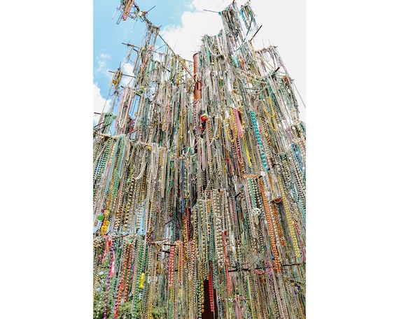 New Orleans Tulane University Mardi Gras Beads Tree Bead Tree - Etsy