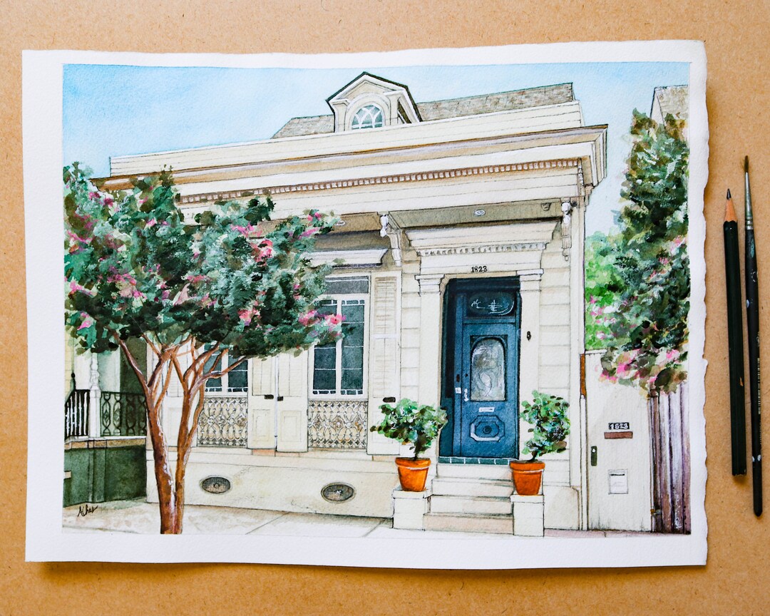 Custom House Painting, Hand-painted Original New Orleans Home Portrait ...