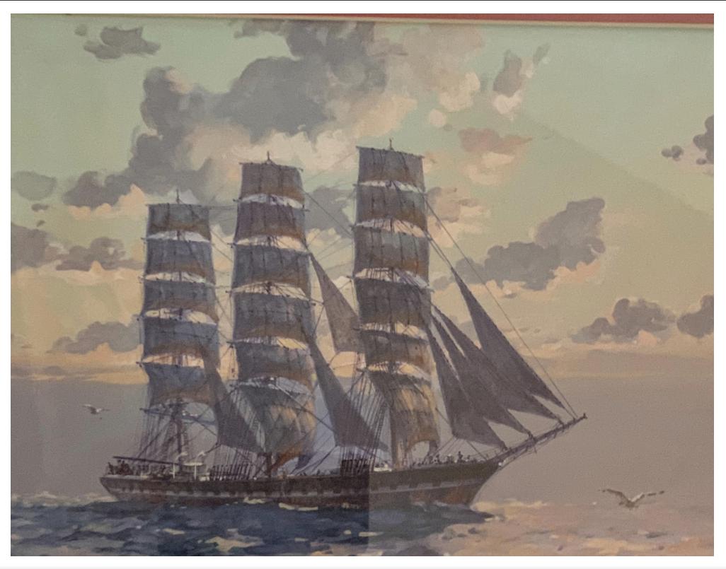 English Tea Clipper Ship in Full Sail at Sea With the Sun Rising - Etsy