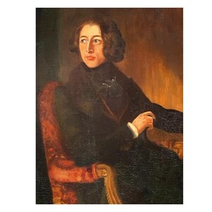 19th Century British Portrait of Sir Charles Dickens Seated in an ...